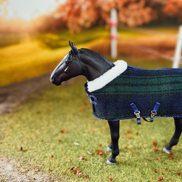 Tartan Wool Stable Blanket kit for Schleich model horses Scale 1:20 ...